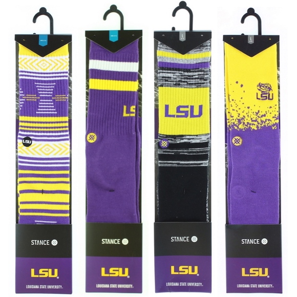 Stance | Underwear & Socks | Stance Mens Lsu Classic Crew Socks 4 Pair ...